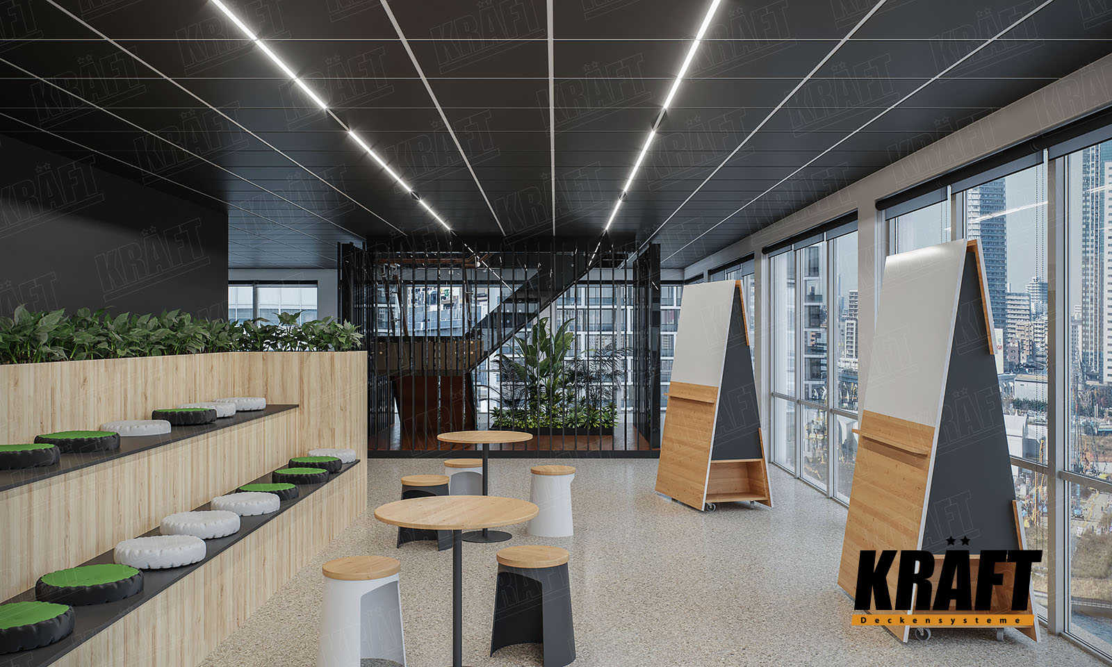 General information about ceilings on Kraft T-profiles